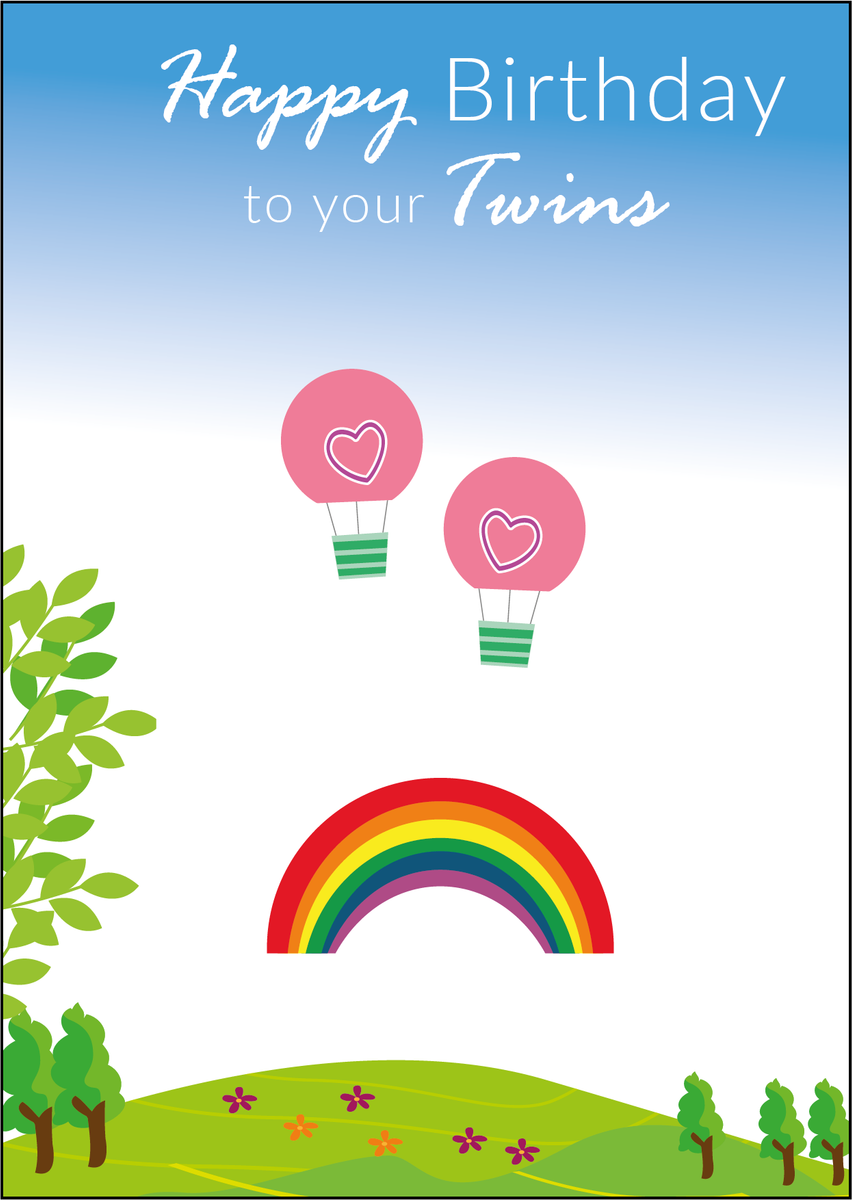 Happy Birthday Card to your Twin Girls – Twinny Things